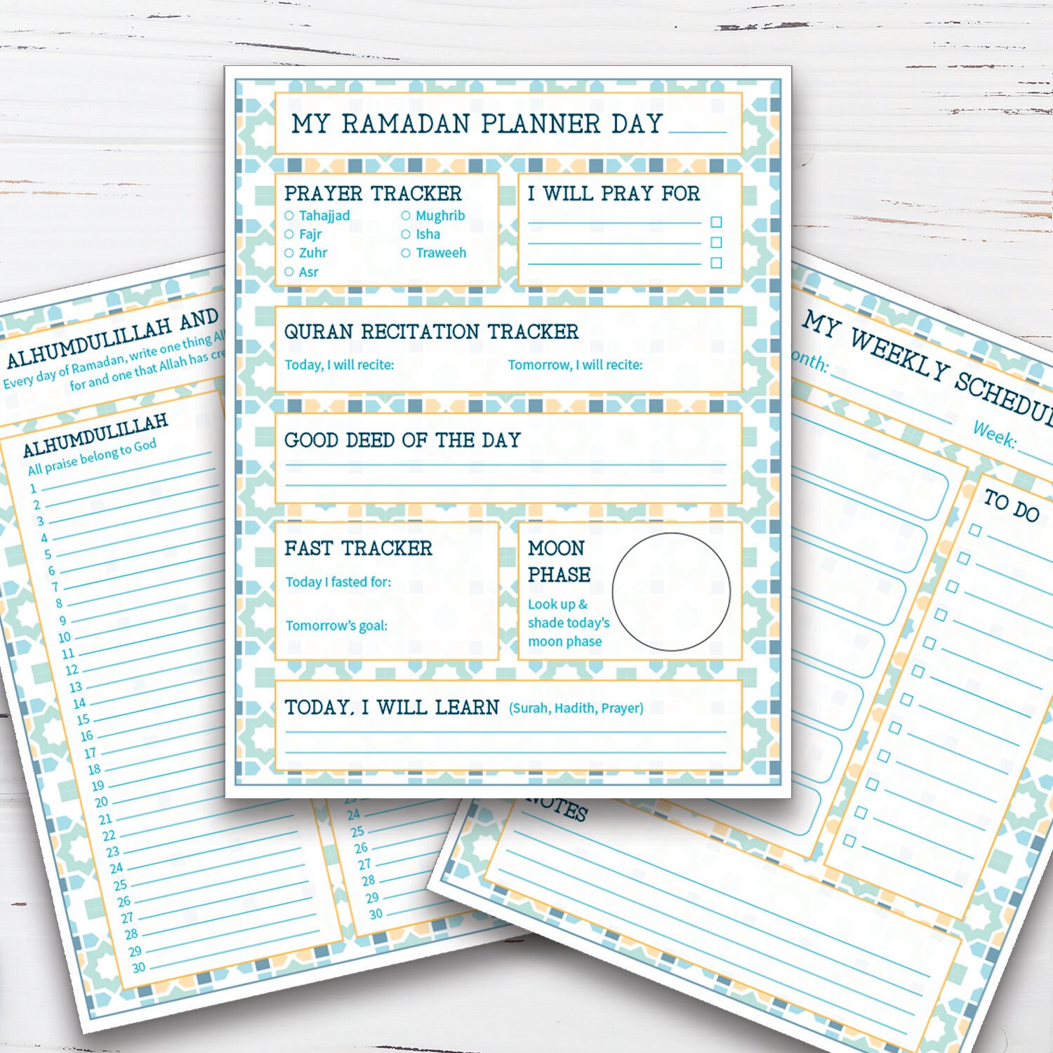 Ramadan Planner for Kids Printable Weekly Planner Islamic | Etsy