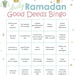 Ramadan Good Deeds Bingo for Kids, Daily - Etsy