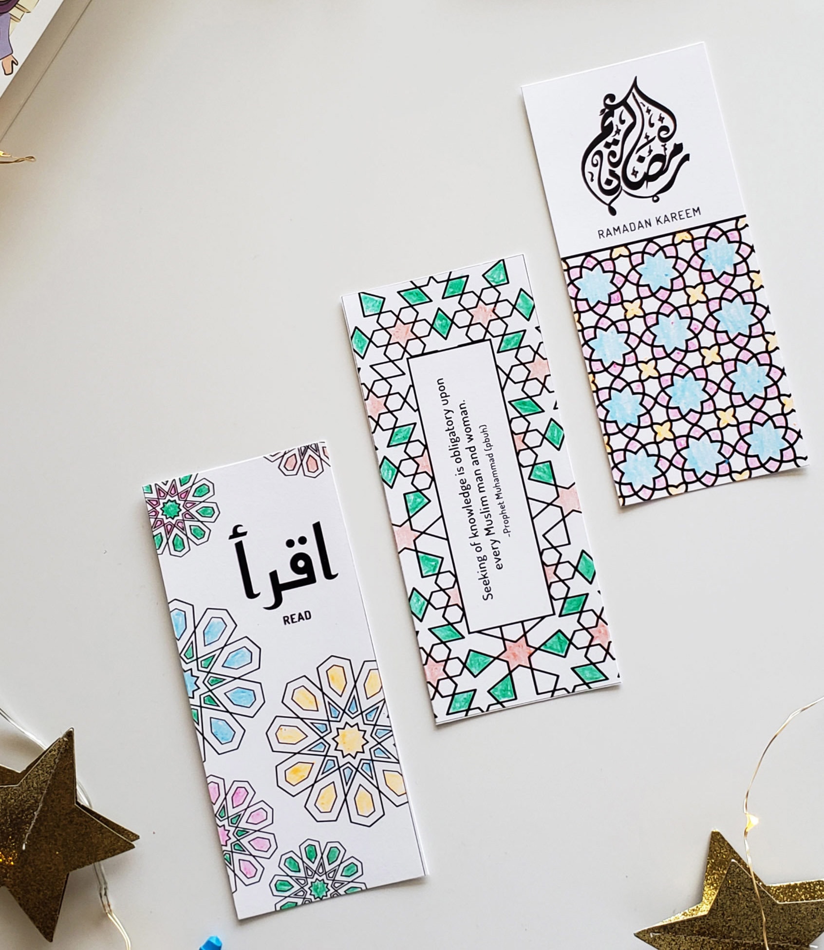 Islamic/ramadan Coloring Bookmarks, Activity for Kids, Printable ...