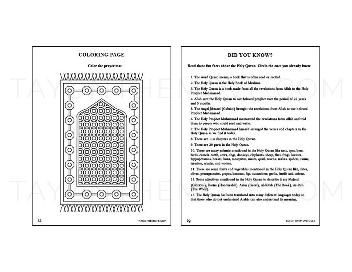 30 Days of Ramadan Activity Book Printable Muslim Kids - Etsy Denmark