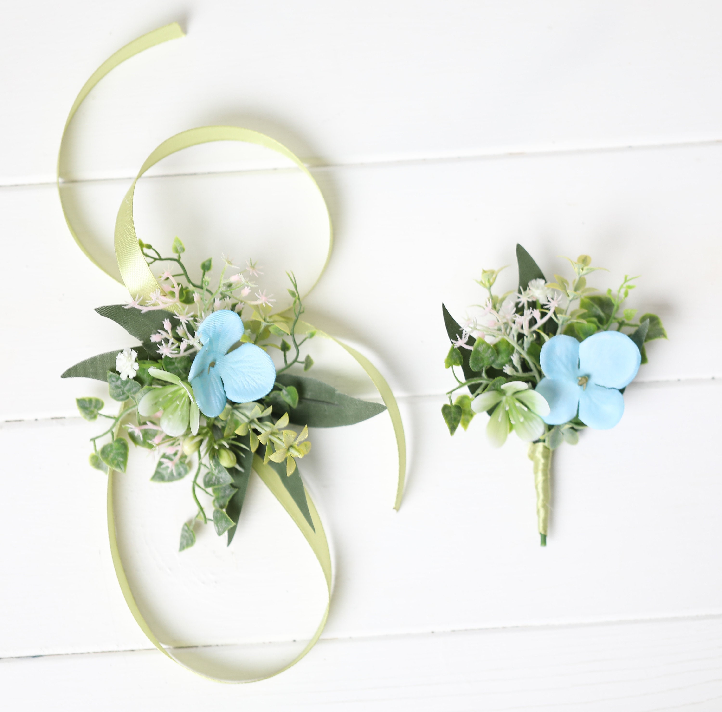 Greenery Blue Flower Crown Greenery Leaf Boutonniere - Etsy