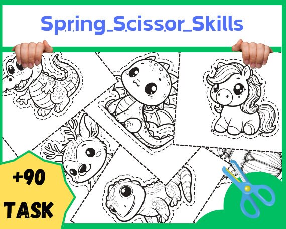 Spring Cutting Practice, Scissor Skills Practice, Worksheets for Kids ...