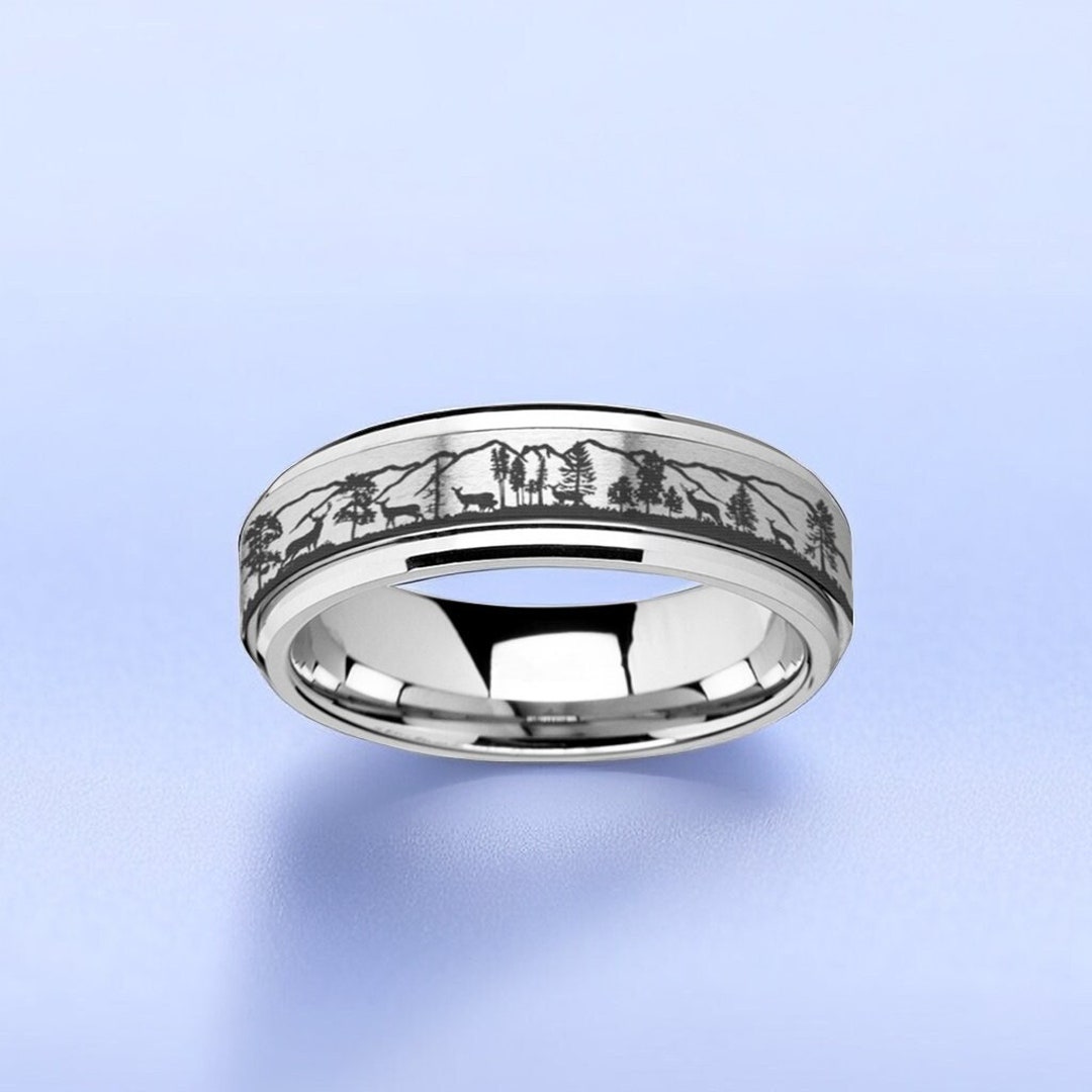 Titanium Ring 6mm, Spinner Ring, Rotatable Ring, Titanium Band Men ...