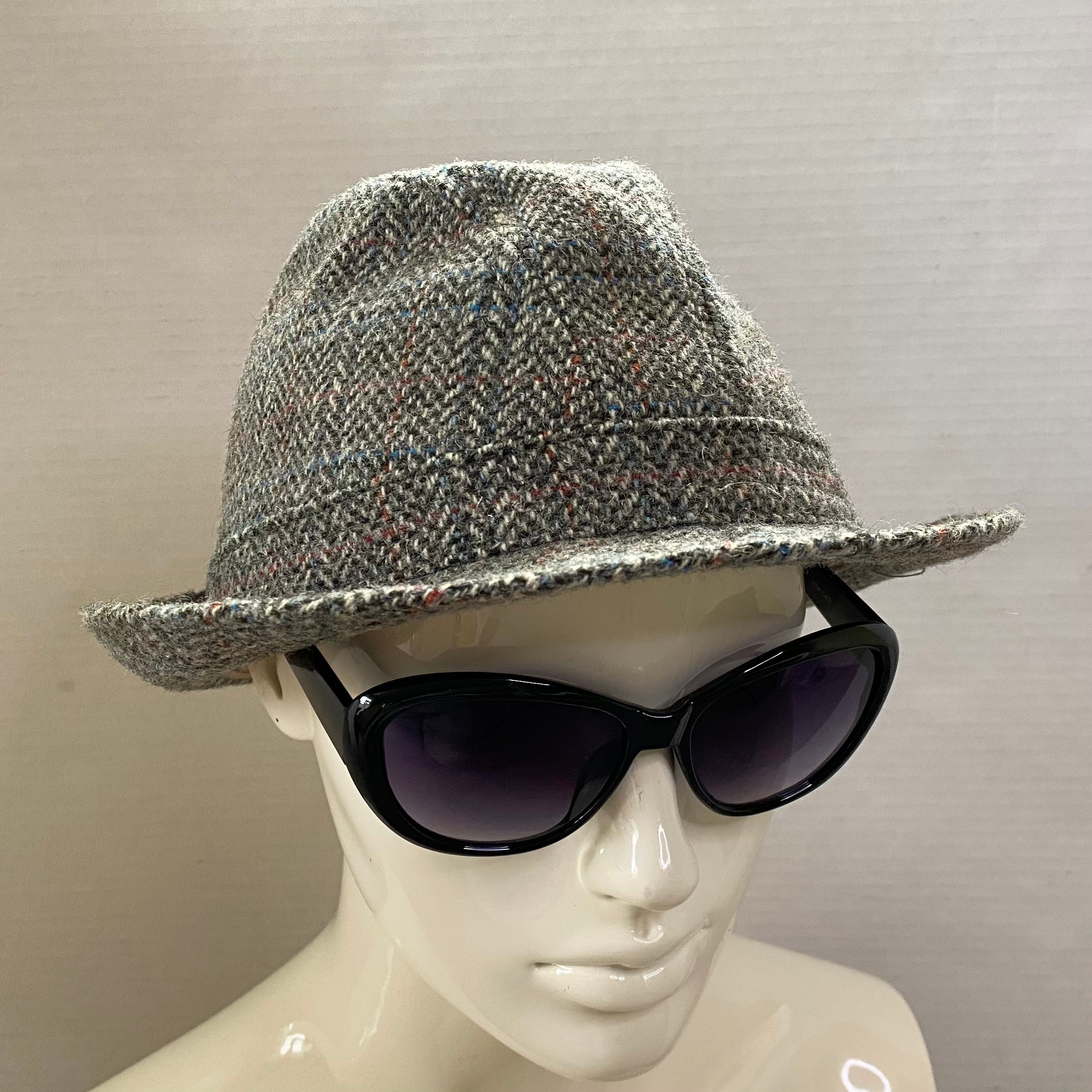Trilby HAT Herringbone Tweed Wool Vintage Unisex Fashion Hat ...
