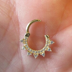 18K Solid Gold Special Order Clicker..16g..8mm - Etsy