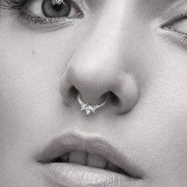 White Gold Septum - Etsy