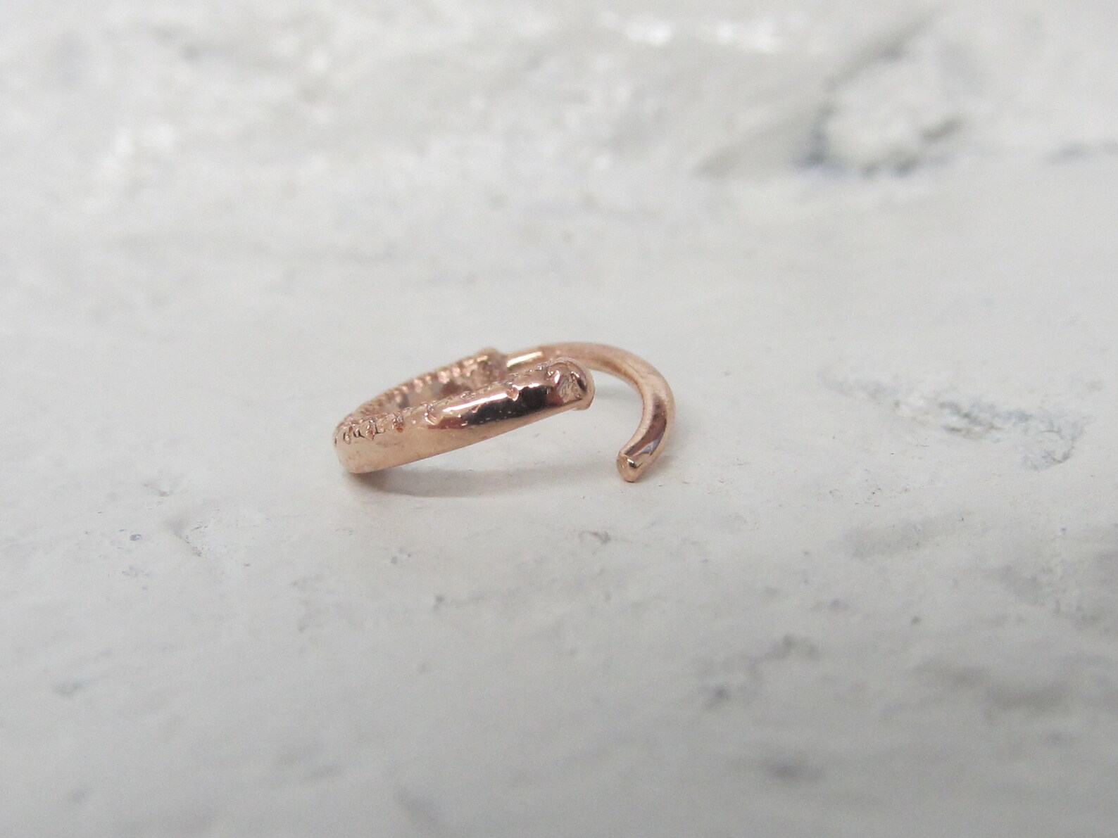 14k Solid Rose Gold Septum Eternity Bendable Ring..16g..8mm | Etsy