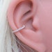 14k Solid White Gold Conch Piercing Eternity Clicker Ring..16g..10mm or ...