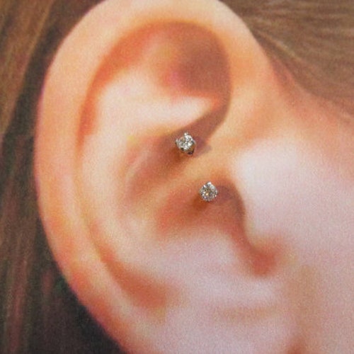 Titanium Implant Grade Daith Piercing Double | Etsy