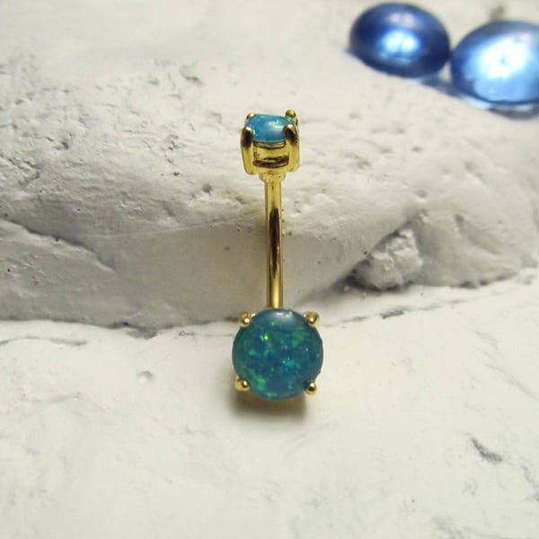 Turquoise Belly Ring - Etsy