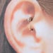 14k Gold Daith Piercing Curved Flower Barbell..16g.. .8mm - Etsy