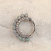 14k Solid White Gold Daith Piercing Blue Opal Cz's Clicker - Etsy