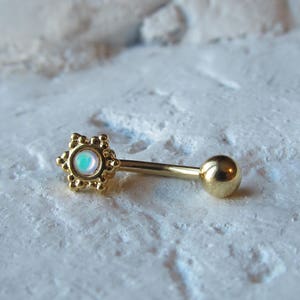 Golden Rook Piercing Illumilating Snowflake Curved Barbell..16g..8mm - Etsy