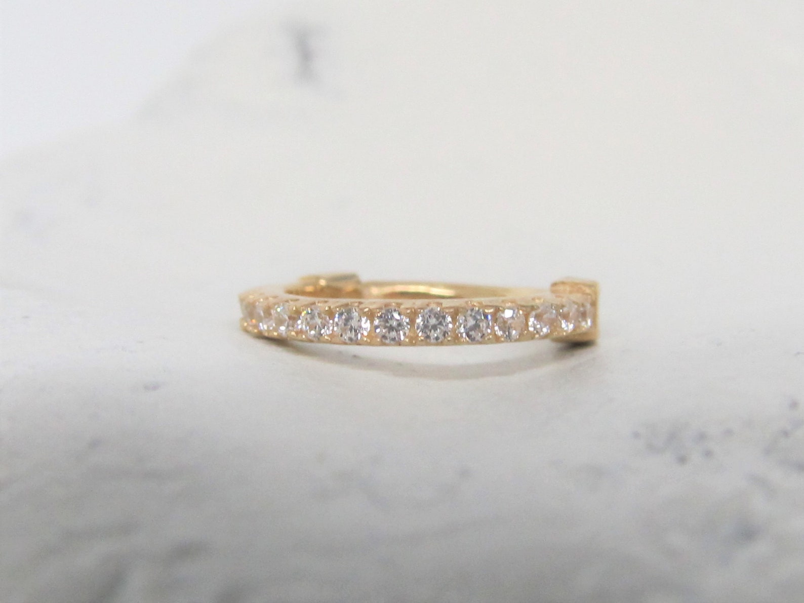 14k Solid Gold Conch Piercing Eternity Clicker Ring..16g..10mm or 12mm ...