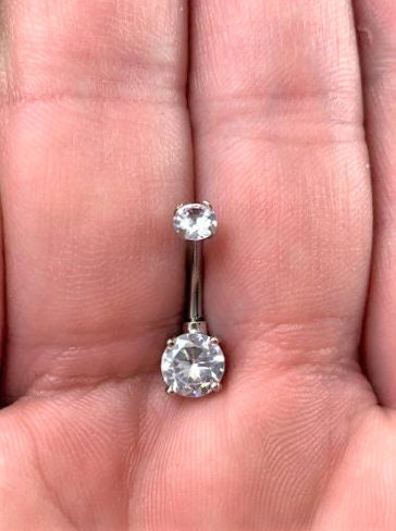 Clear Internally Threaded Belly Button Ring..surgical - Etsy