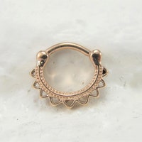 Flower Daith Hoop, 18k Gold Plated Sterling Silver, Cartilage Earring ...