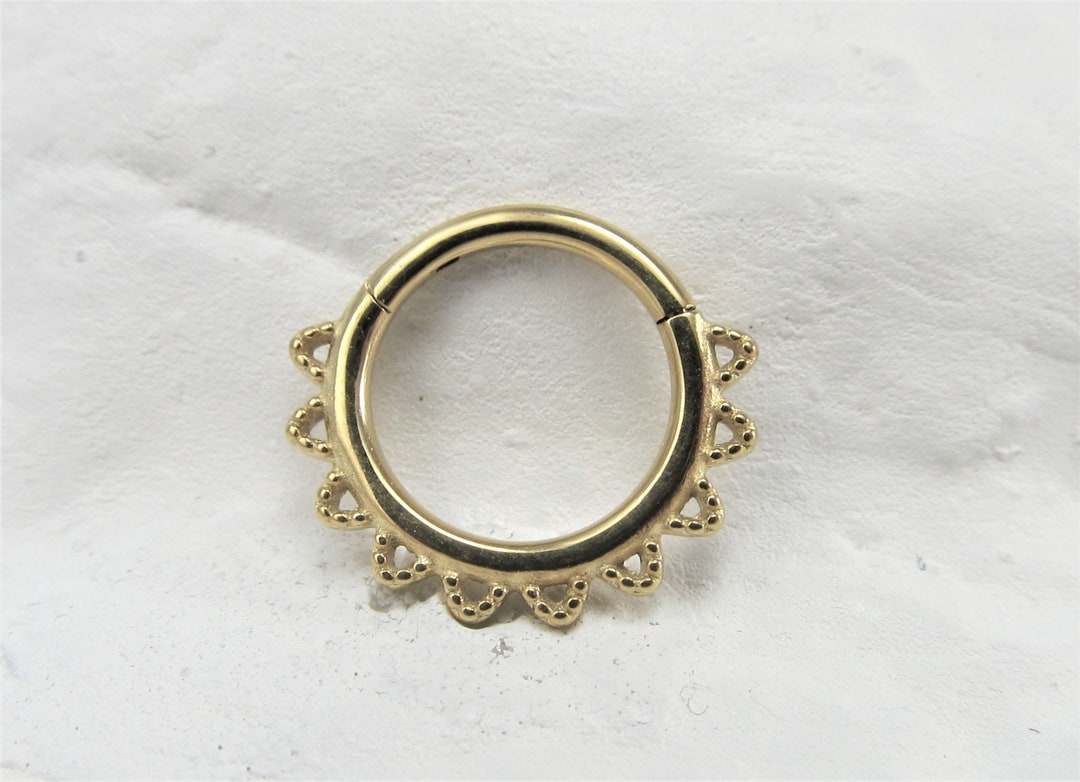 Gold Septum Delicate Hinged Clicker Ring..16g..8mm..surgical Steel.. - Etsy
