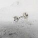 14k Solid White Gold Forward Helix Piercing Prung Set 2.5mm Cz - Etsy