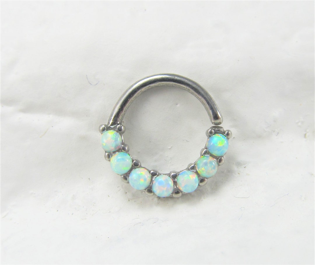 Opal Daith,septum Bendable Hoop Ring..18g or 16g..8mm - Etsy