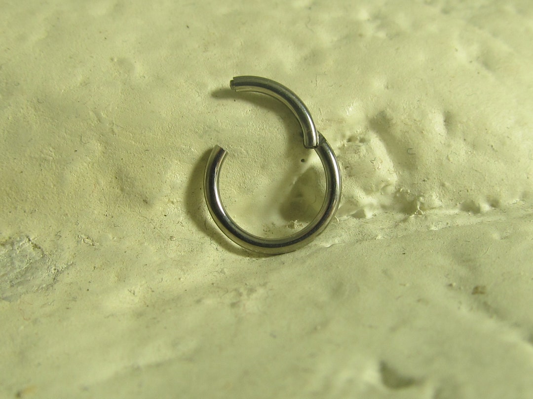 Titanium 18g Hinged Ring..18g..6mm OR 8mm - Etsy