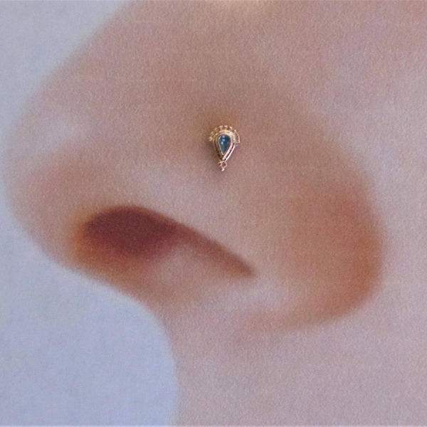 Blue Nose Ring - Etsy