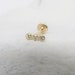 14k Solid Gold Forward Helix Piercingcartilage 3 Bezel Set - Etsy