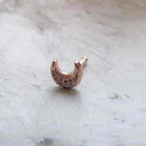 Golden Filgree Moon Nose Ring Stud..20g..straight OR L-shape - Etsy