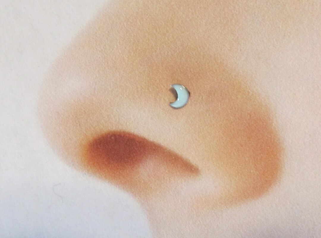 Glow in the Dark Moon Nose Ring Stud..20g - Etsy