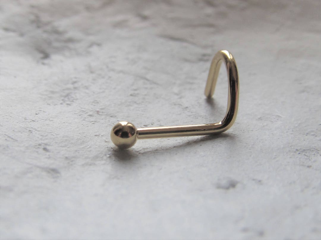 Gold Plated Tiny Ball Nose Ring Stud..20g - Etsy