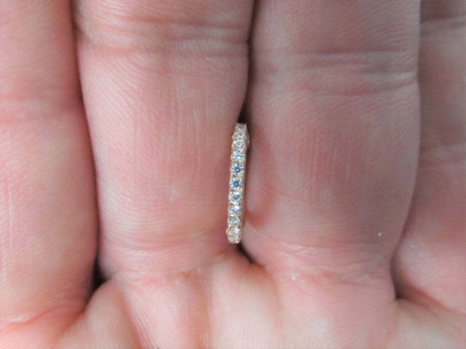 14k Gold Diamonds Conch Piercing Eternity Clicker - Etsy