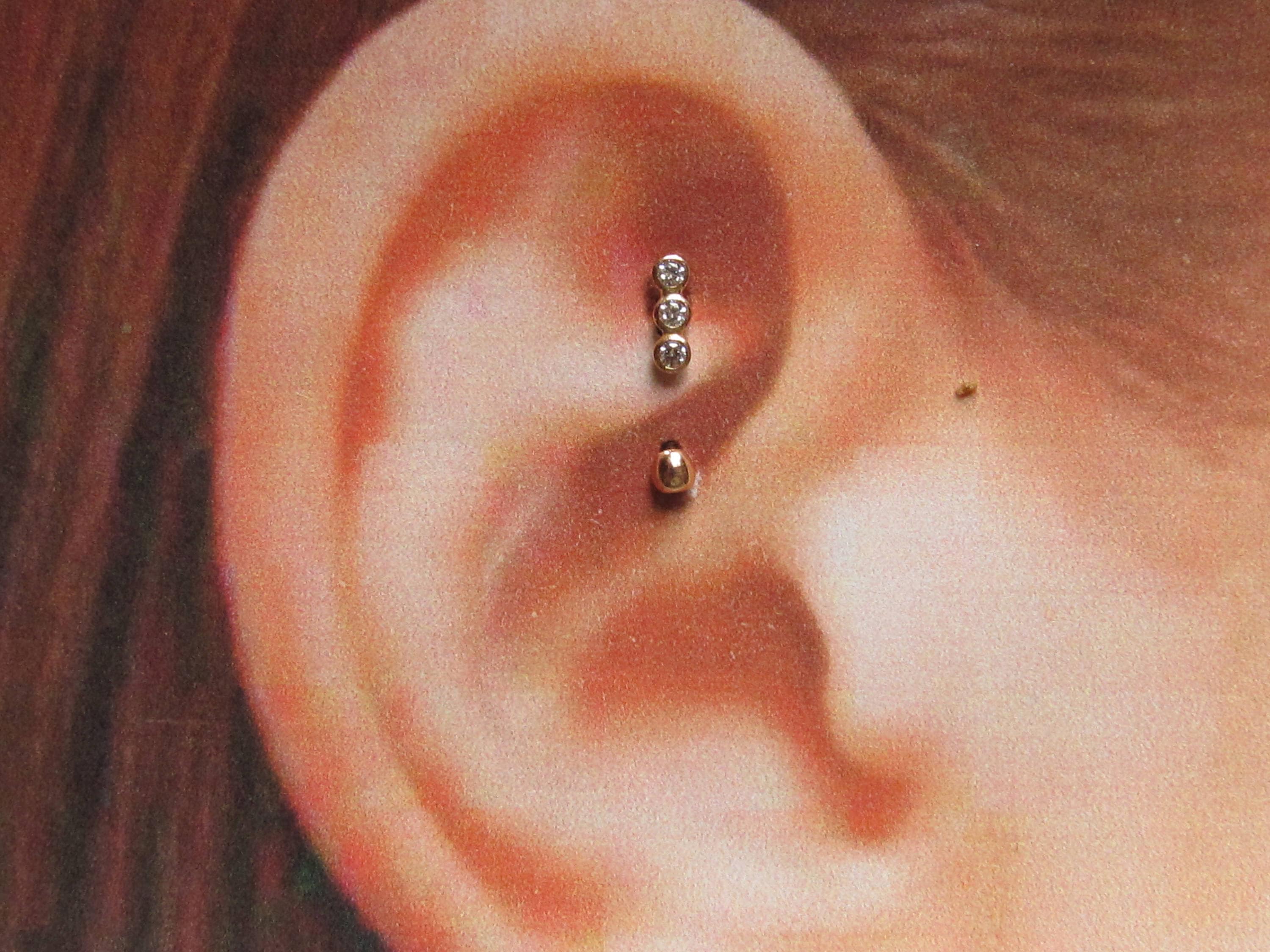 Triple Rook Piercing