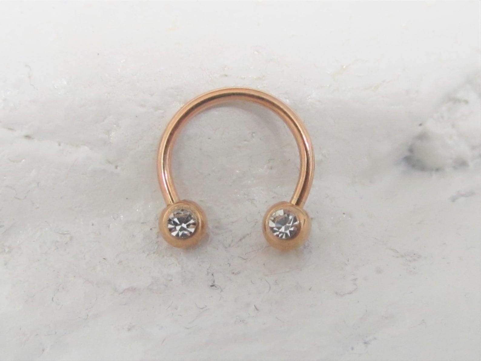 14k Rose Gold Daith Piercing Front Facing Circular - Etsy