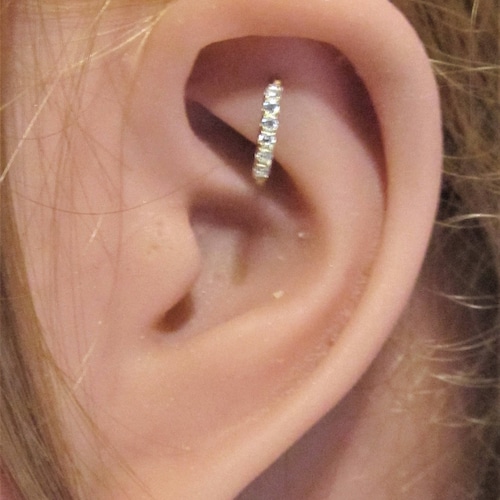 14k Solid Gold Helix Piercing Seamless Hoop Ring...18g..or - Etsy