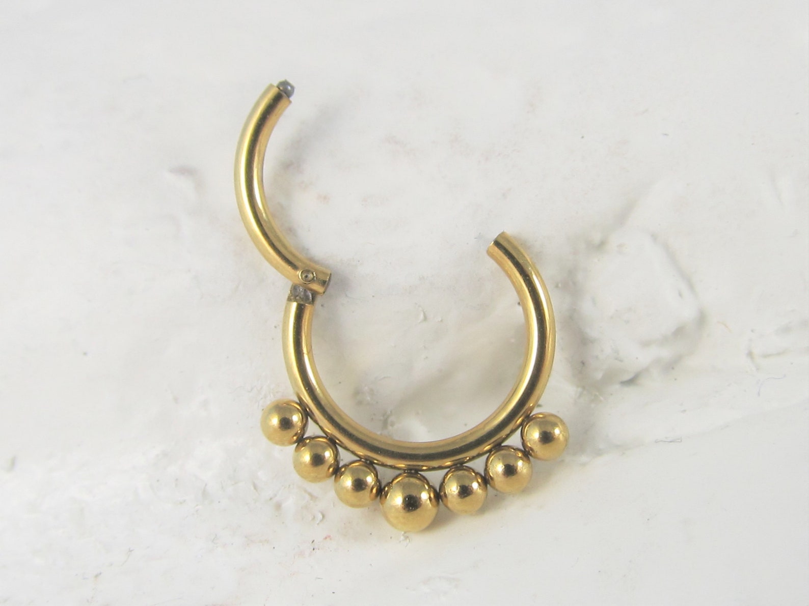 Gold Septum Piercingdaith Piercing Surgical Steel Segment - Etsy