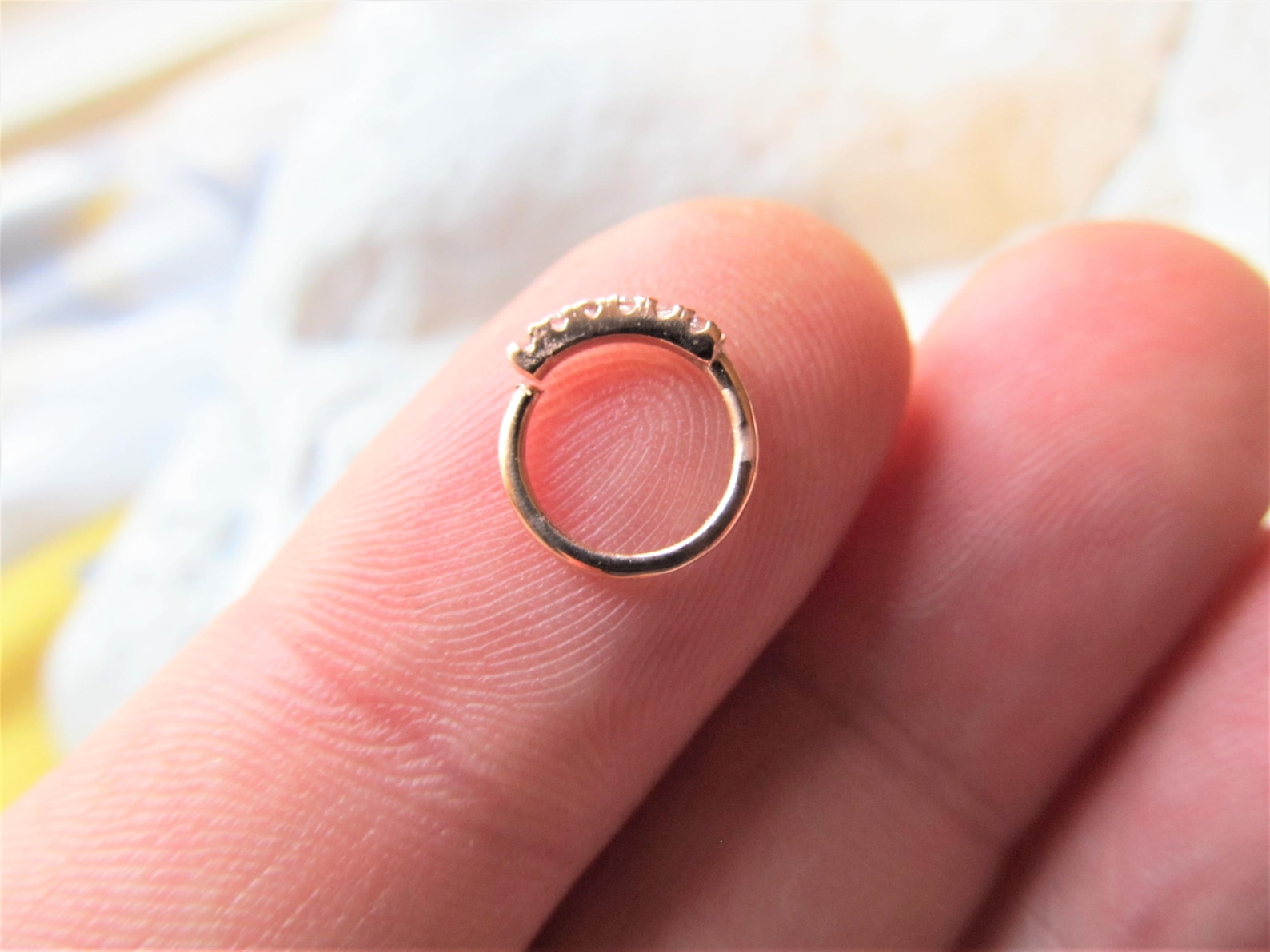 14k Solid Rose Gold Ultimate Nose Ring Hoop Stud Multi 1.2 - Etsy