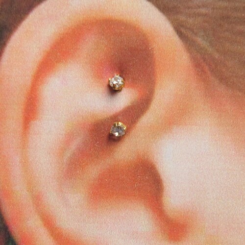 Golden Rook Piercing Internally Threaded Curved - Etsy