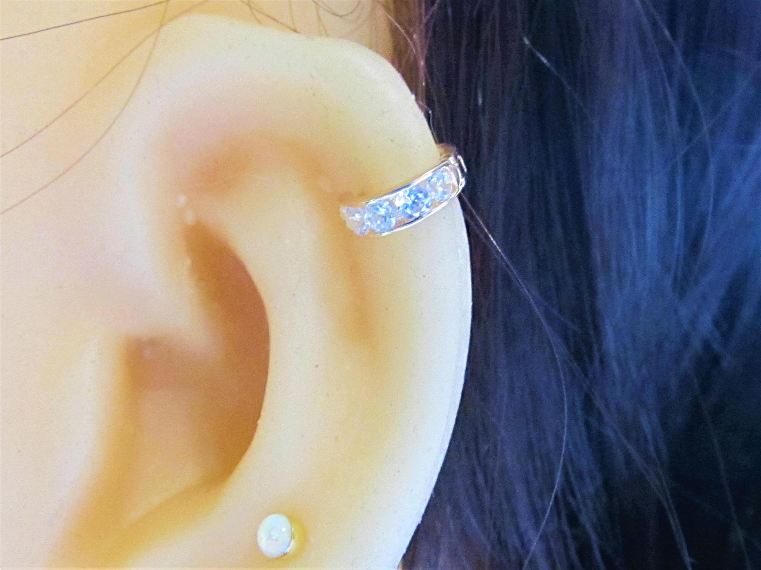 10k Solid Gold Cartilage Earring..18g..8mm - Etsy