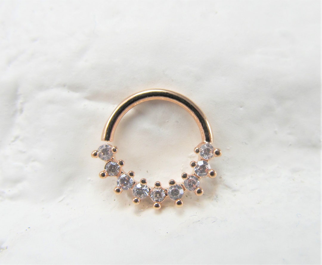 Rose Gold Daith,septum..18g..8mm..bendable Hoop Ring - Etsy