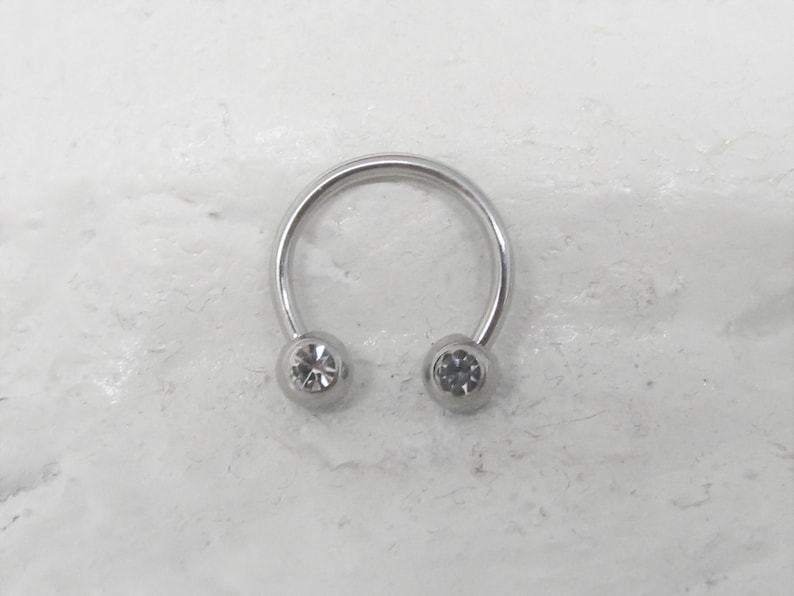 Daith PiercingSurgical Steel Front Facing cz's Circular | Etsy