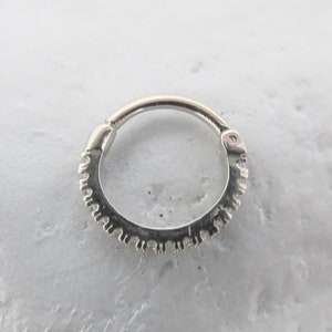 14k Solid White Gold Conch Piercing Eternity Clicker Ring..16g..10mm or ...