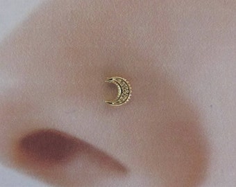 Moon Nose Ring - Etsy