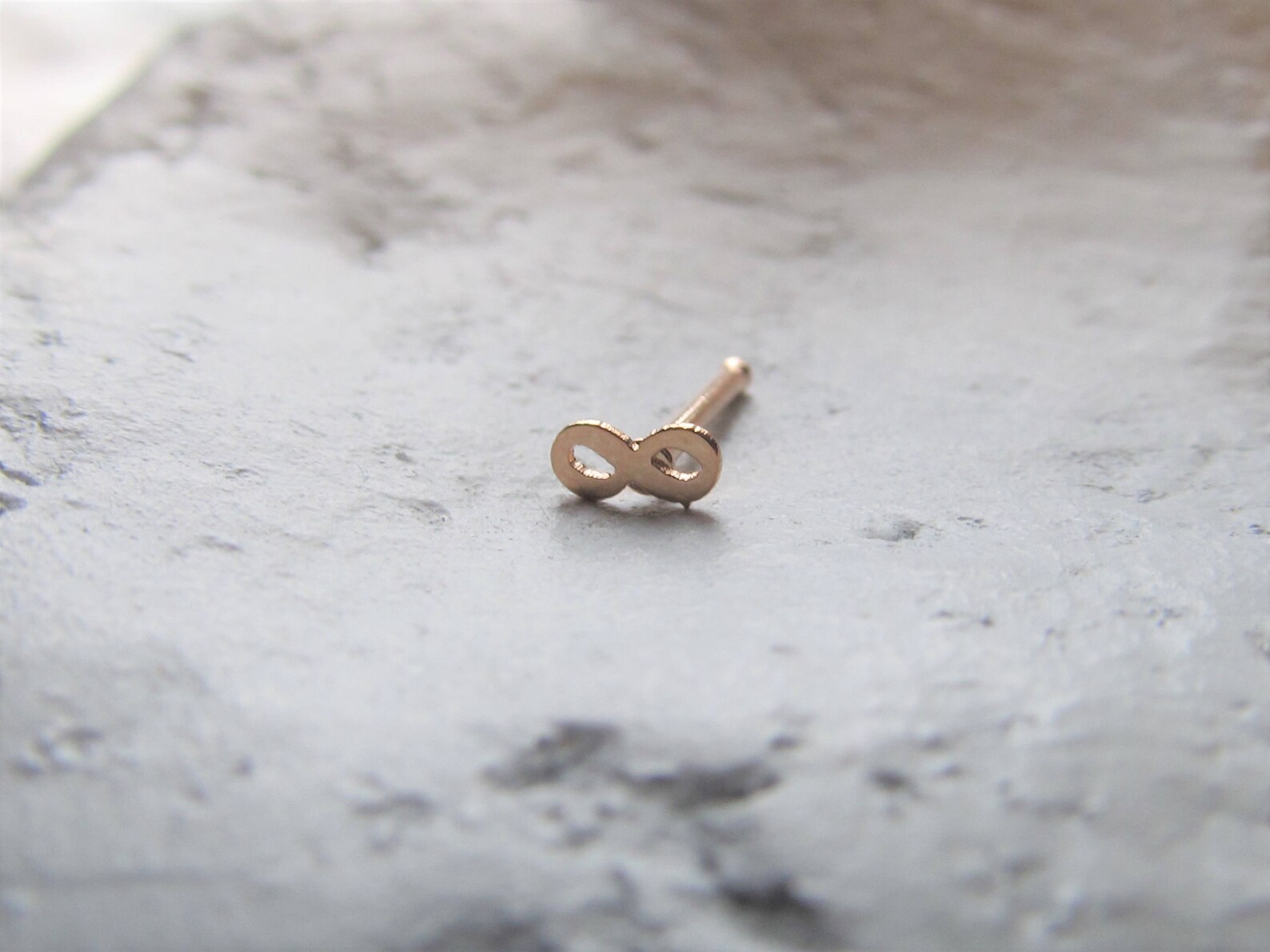 Golden Infinity Nose Ring Stud..20g..straight OR L-shape - Etsy