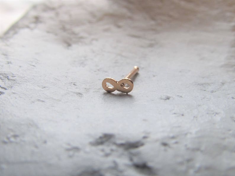 Golden Infinity Nose Ring Stud..20g..straight OR L-shape - Etsy
