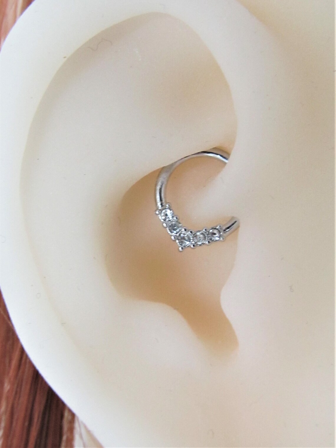 Daith Piercing 5cz Bendable Ring..18g Or..16g..8mm - Etsy