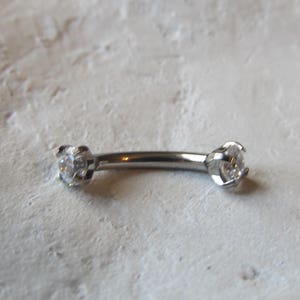 Rook Piercing Curved Barbell,internally Threaded 16g..8mm - Etsy