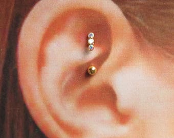 Golden Rook Piercing Arrow Curved Barbell..16g..8mm | Etsy