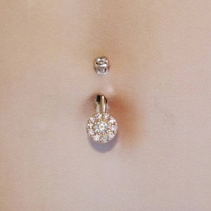 14k Solid Rose Gold Multi Flower Internally Threaded 14g..10mm - Etsy