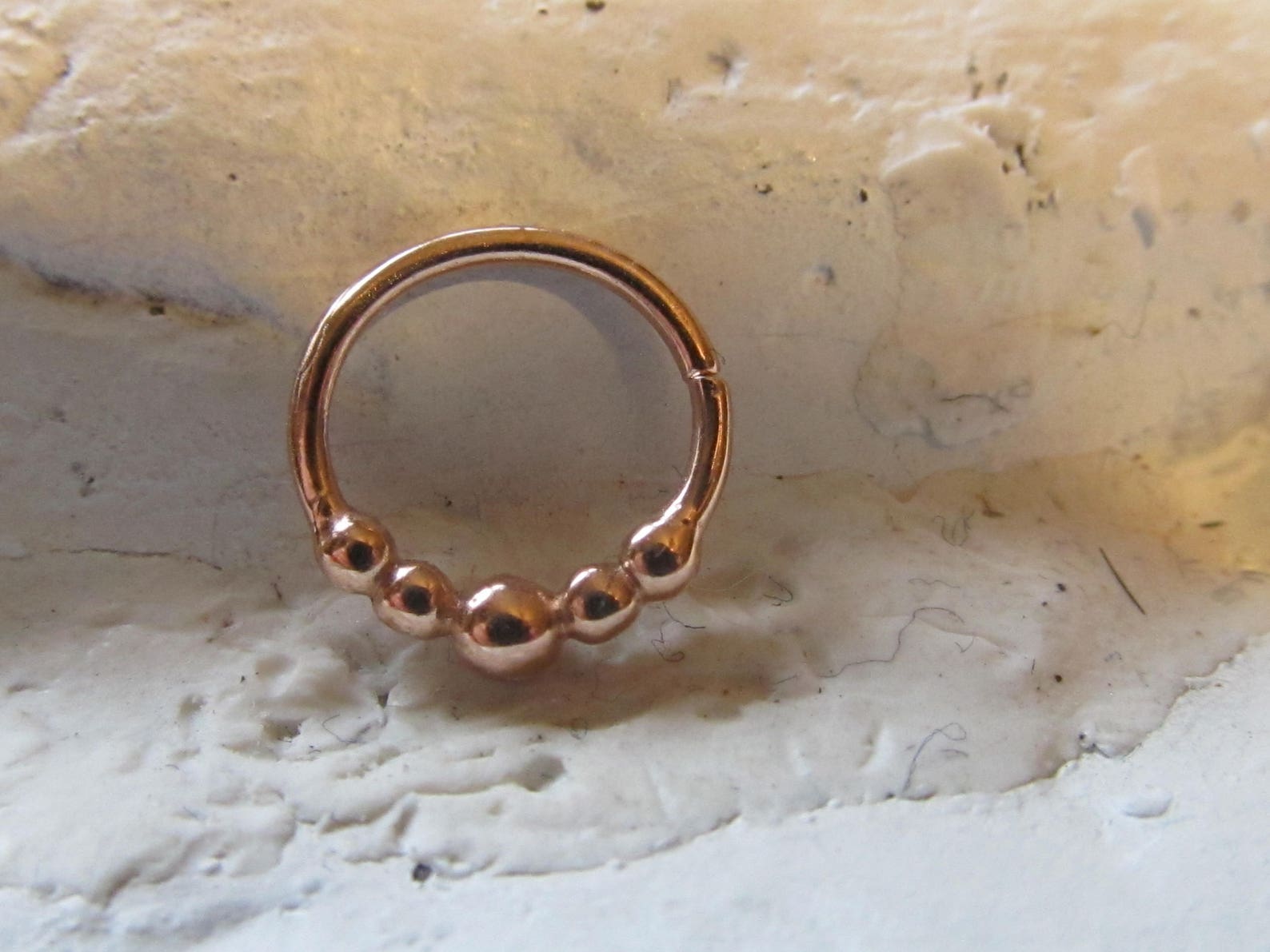 14k Rose Gold Helix Bendable Multiball Ring..18g..8mm - Etsy