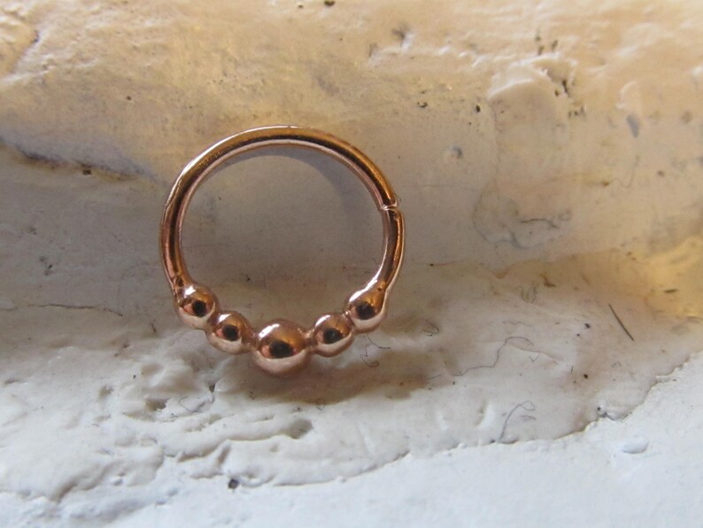 14k Rose Gold Helix Bendable Multiball Ring..18g..8mm - Etsy