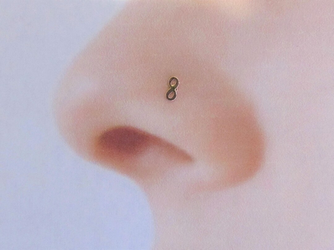 Golden Infinity Nose Ring Stud..20g..straight OR L-shape - Etsy